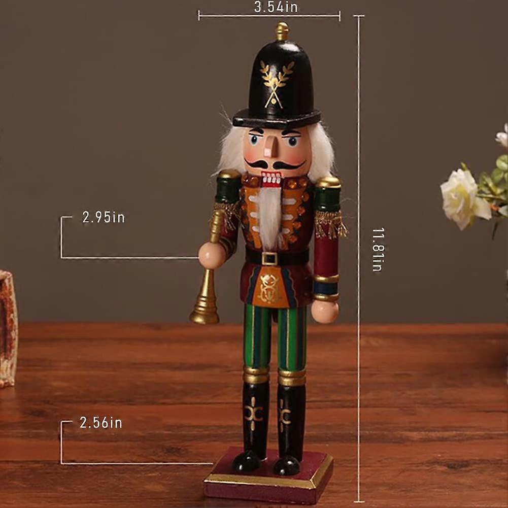 Wooden nutcracker,30cm tall Christmas decorative nutcracker,Nutcracker ...