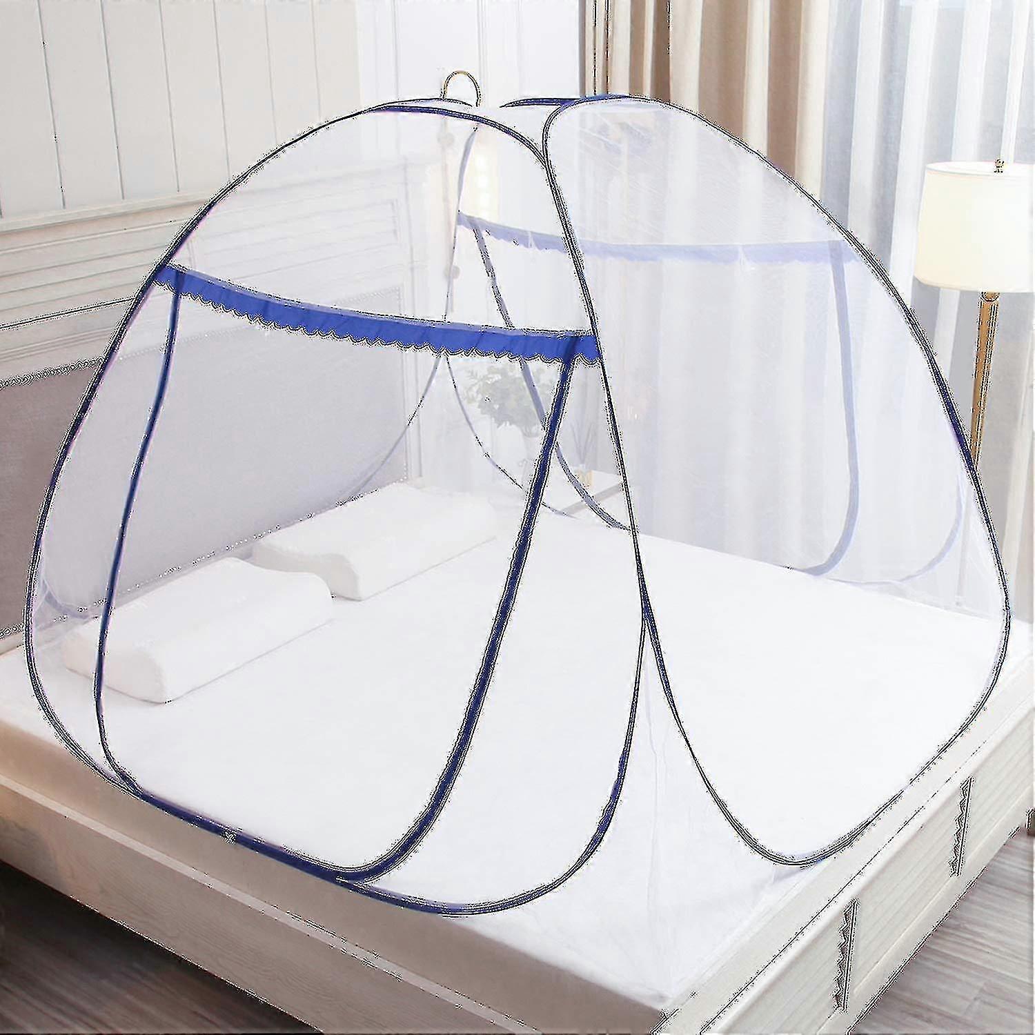 Pop Up Mosquito Net For Double Bed, Large Portable Tent Travel Double ...