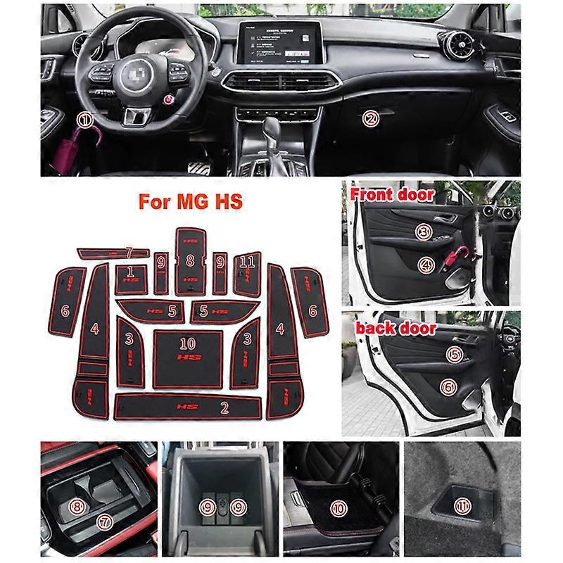 Door Groove Mats For MG HS 2021 MGHS 2022 PHEV 2020 2019 AS23 Plug-in ...