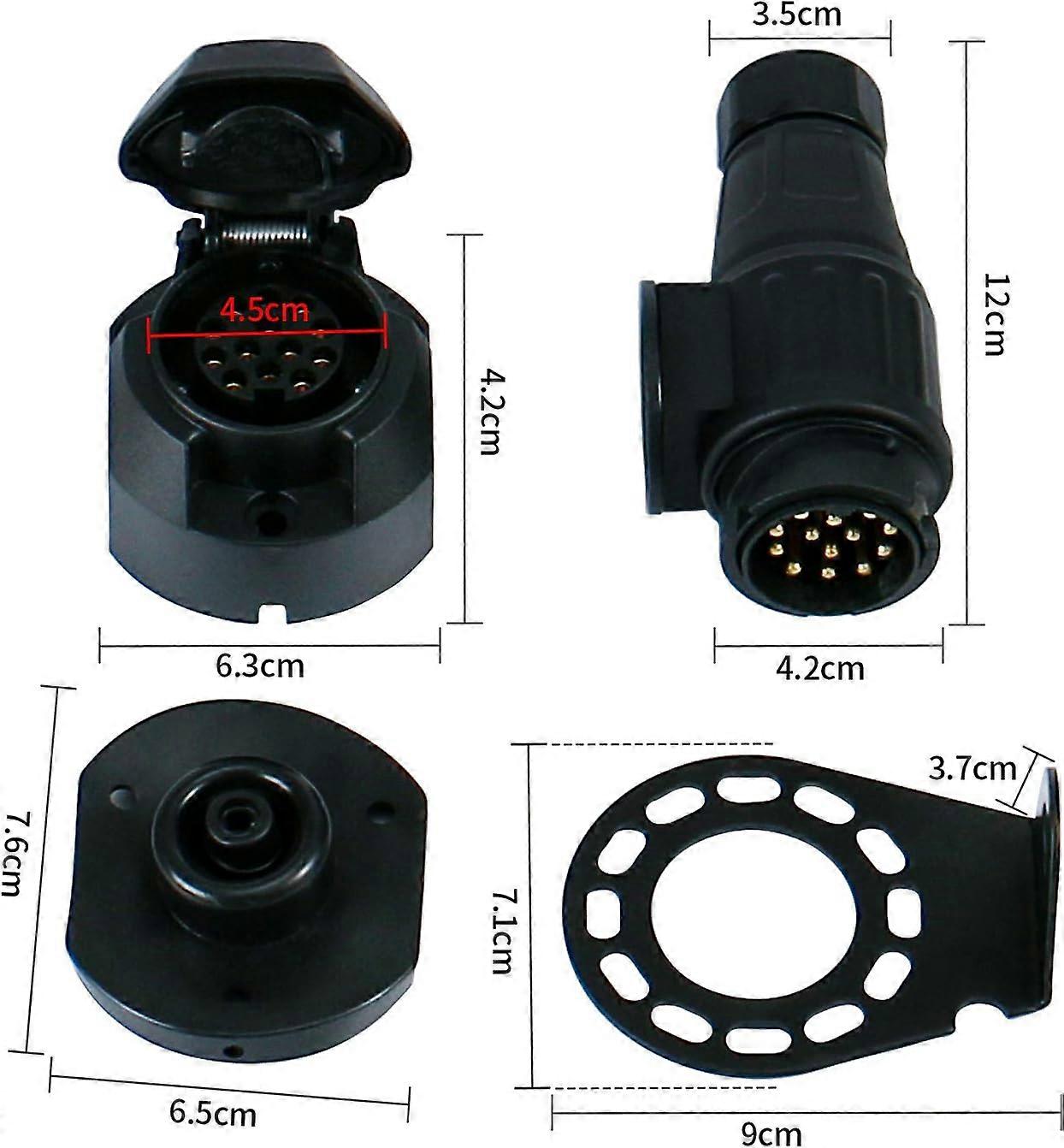 13 Pin Trailer Socket, 12V Trailer Connector Adapter Kit With ...