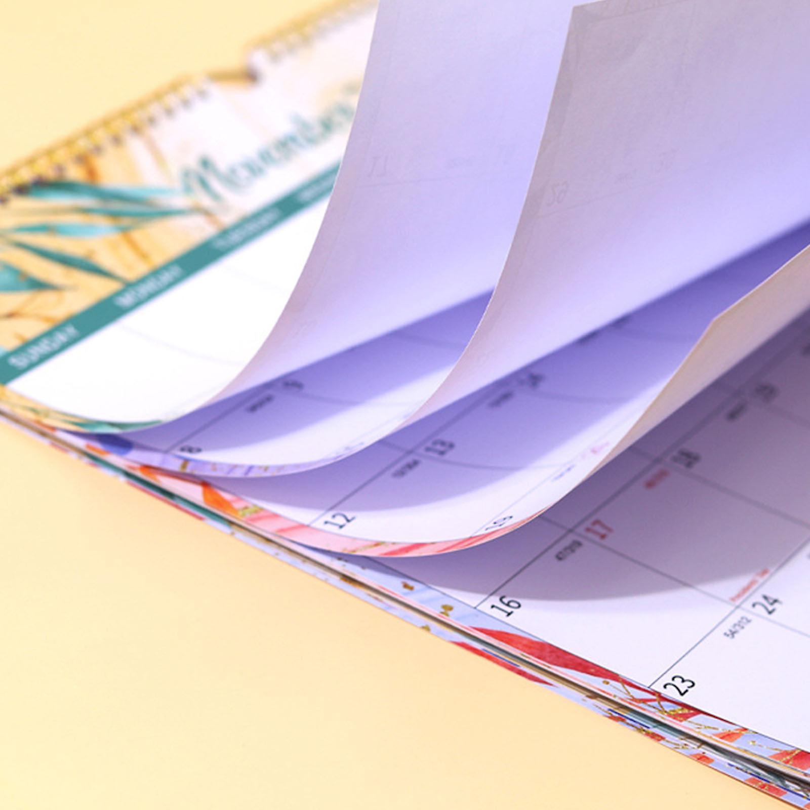 Calendrier mural 2025-2026 Calendrier à reliure double bobine ...