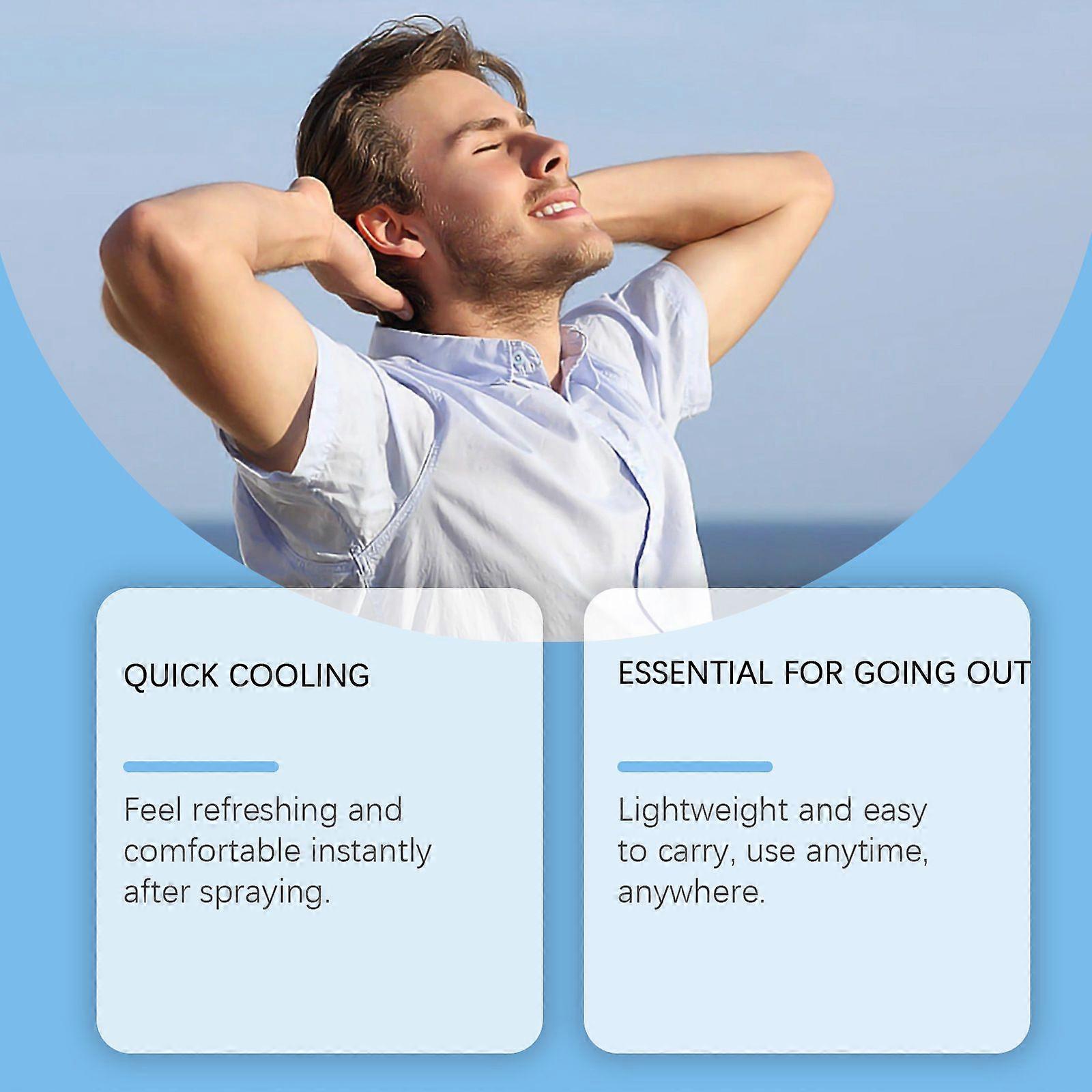 Cooling Spray, Clothing Cooling Spray Body Mist, 100ml Non-Greasy ...