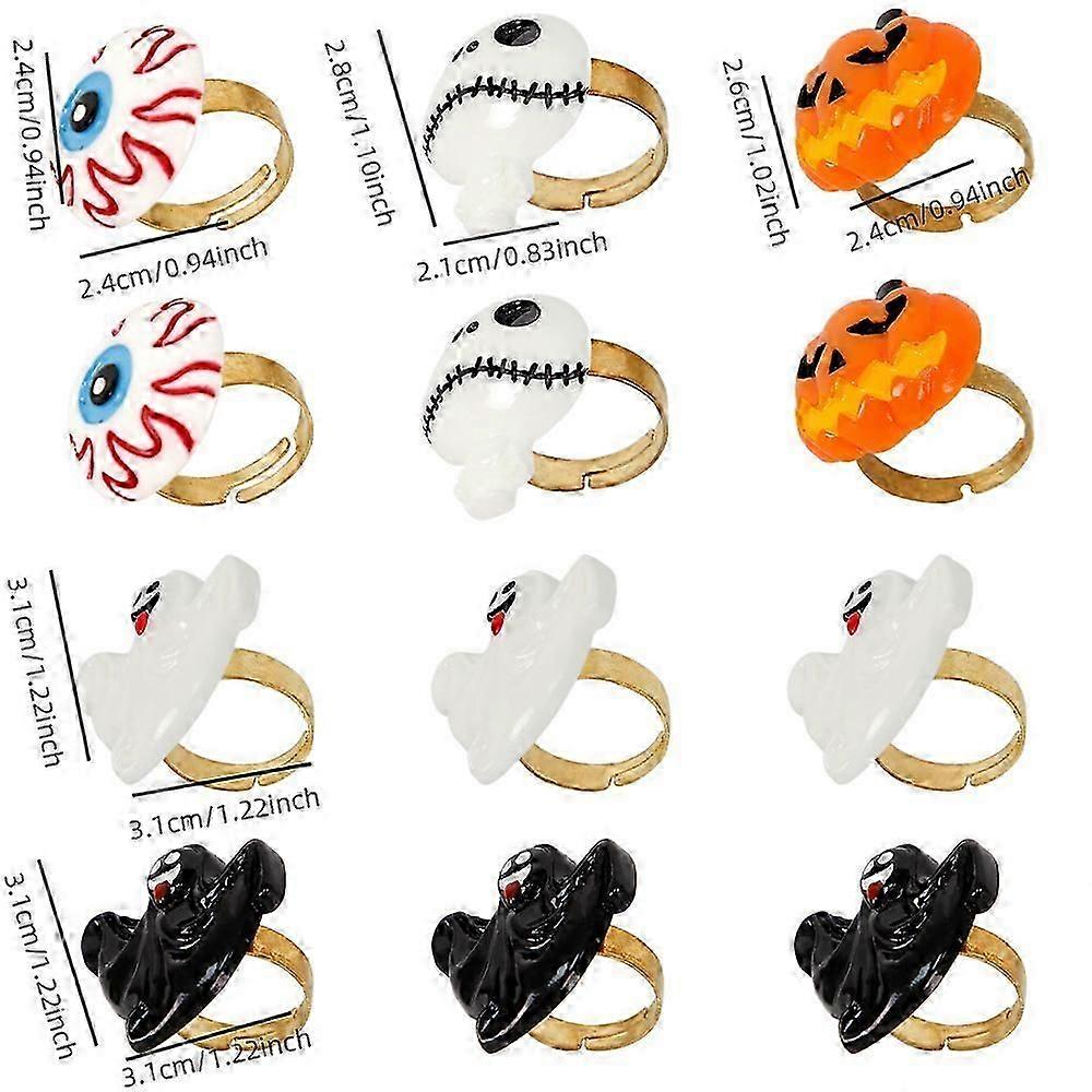 Halloween ghost ring set children's adult ghost party decoration ...