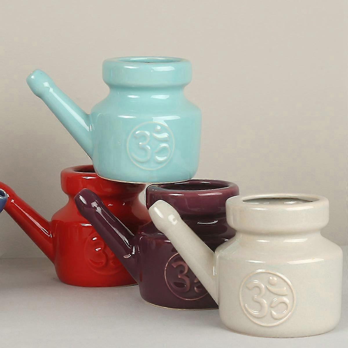350Ml Ceramic Neti Pot Nose Cleaning Pot Durable Leakproof Spout Pot ...