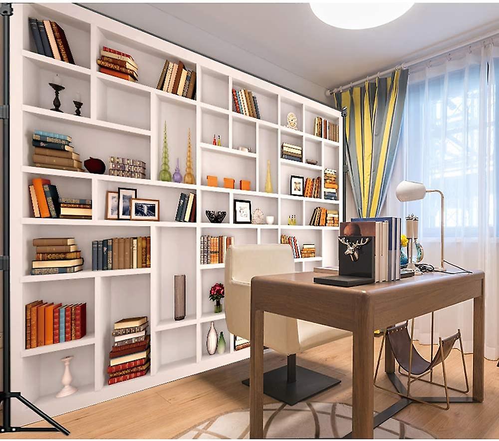 Liangnv 7x5ft White Bookshelf Backdrop Bookcase Backdrops Office ...
