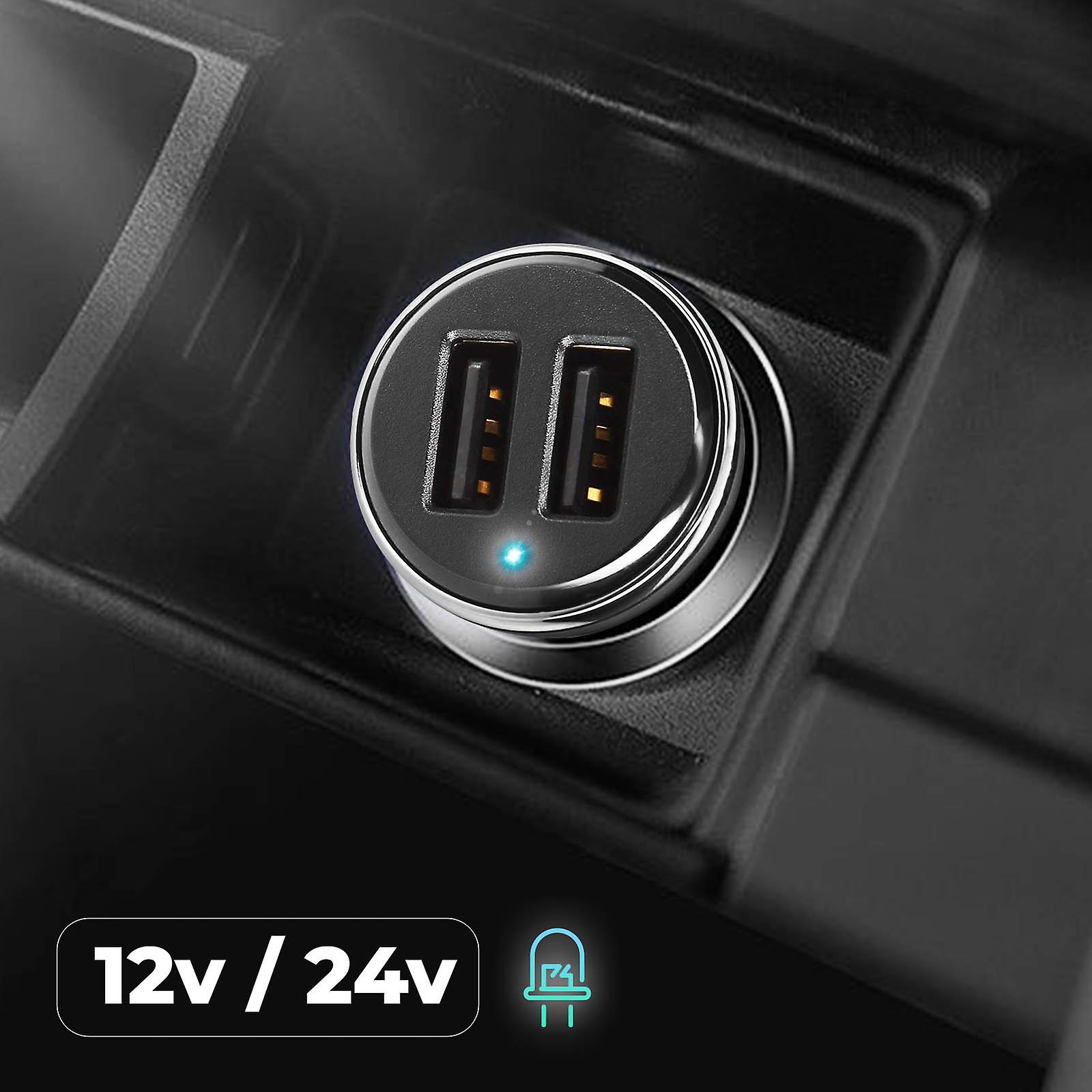 2400mA USB 2 Port Car Charger with LED Charge Indicator | Fruugo US