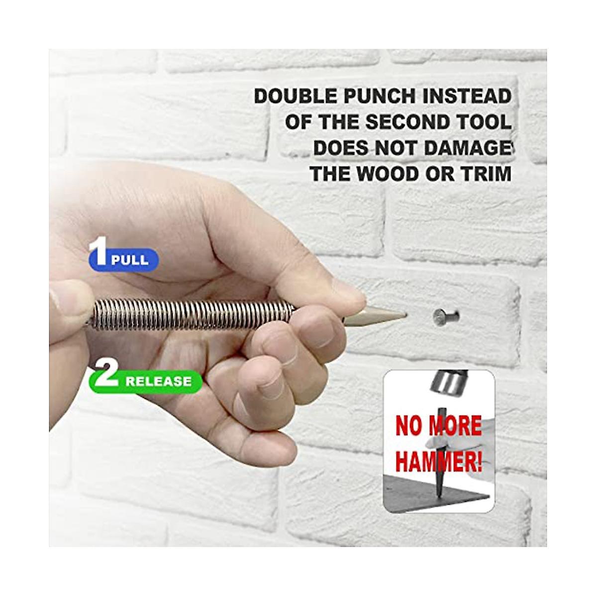 Spring Double End Nail Punch Set Center Hole Punch Spring Loaded Marker ...