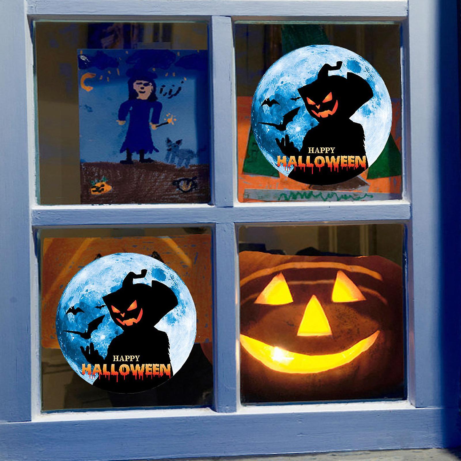 Luminous Moon Dead Tree Stickers Wall Stickers Pvc Halloween Bats ...