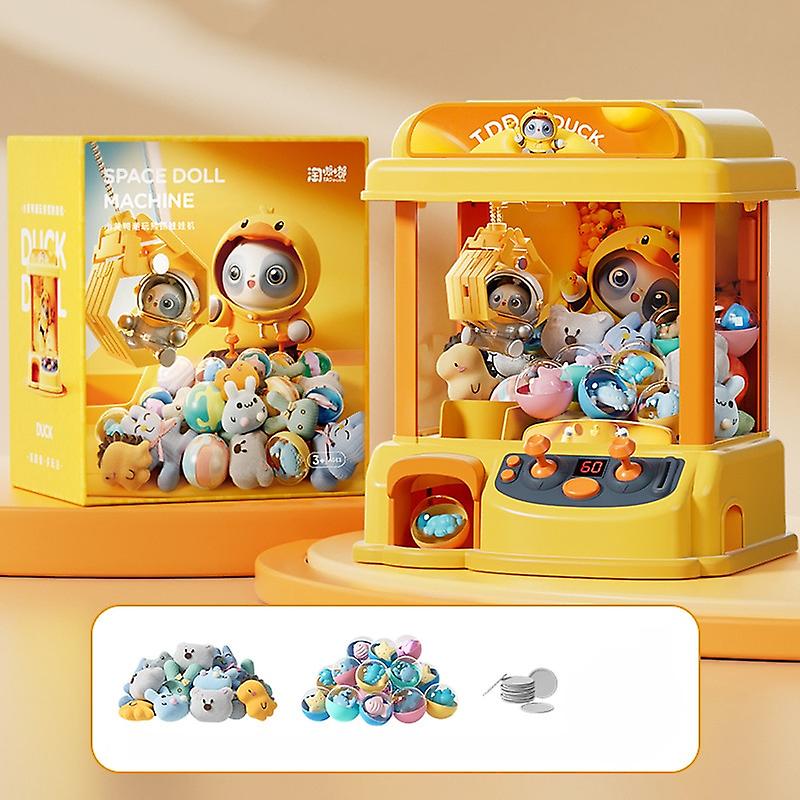 Diy Automatic Doll Machine Kids Coin Operated Play Game Mini Claw Catch ...