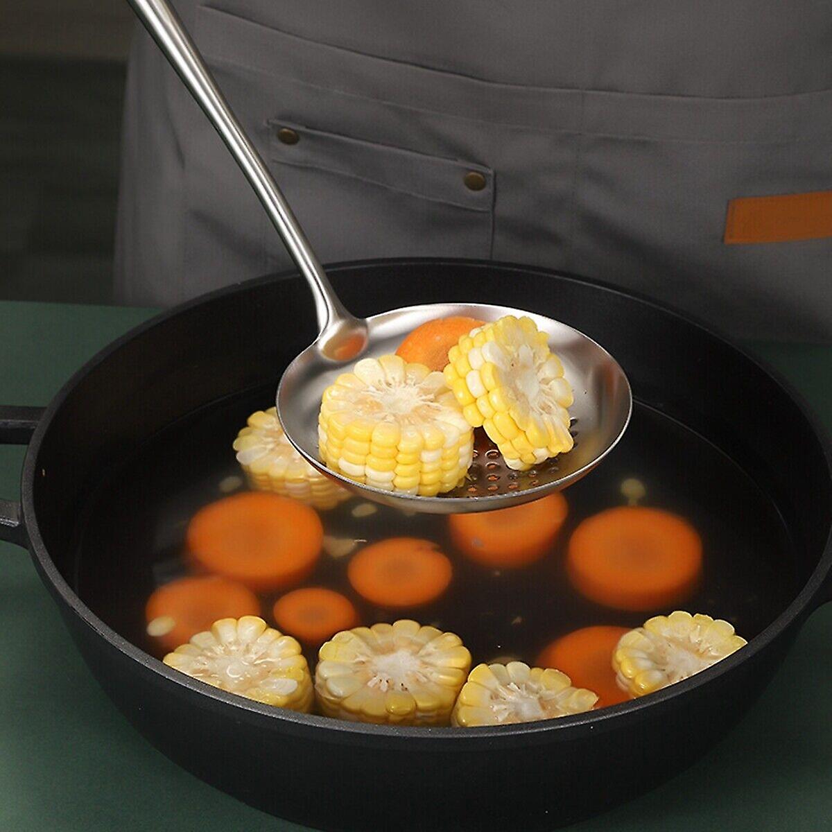 304 Stainless Steel Wok Spatula Ladle Set Long Handle Wok Spatula ...