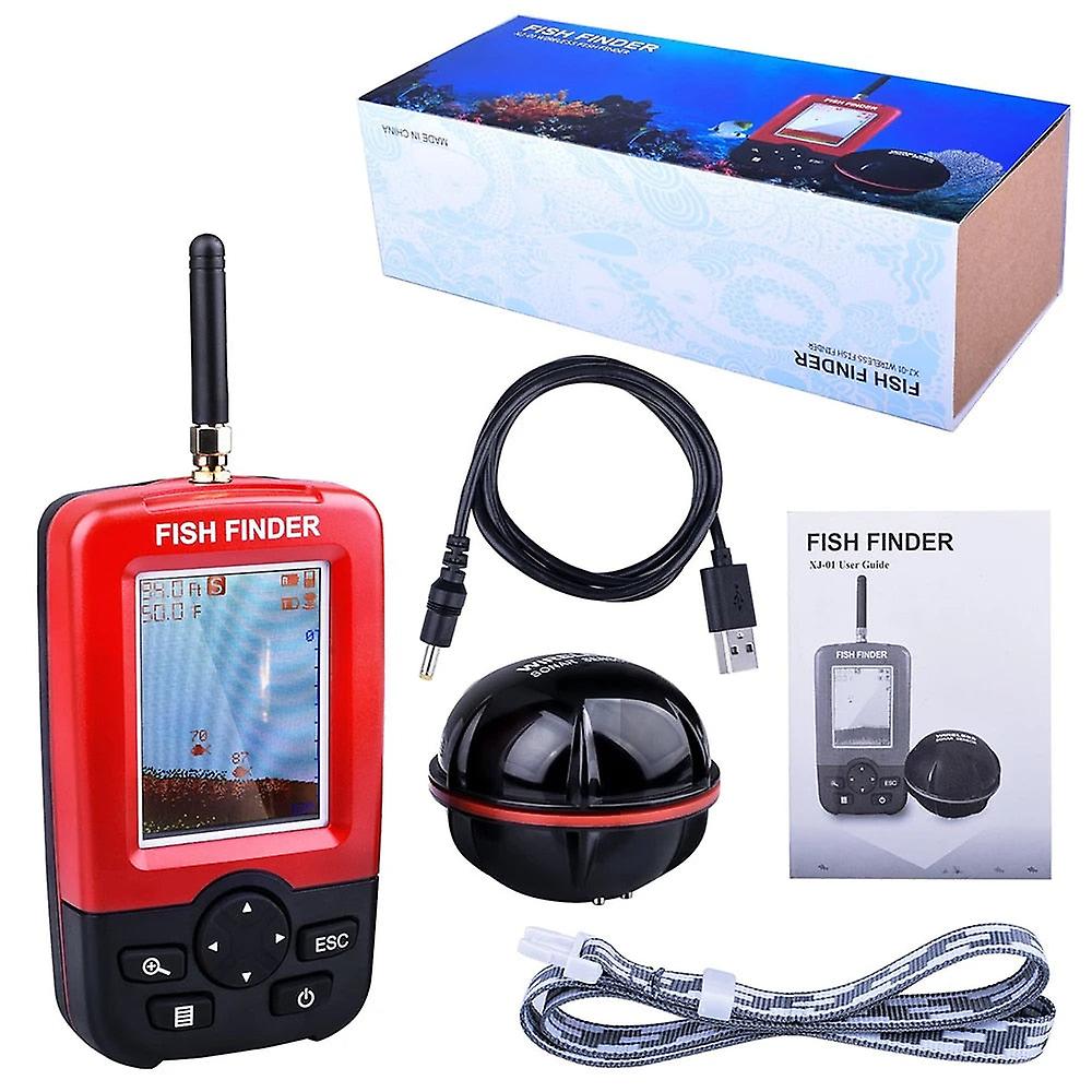 Wireless Portable Fish Finder 45m/135ft Sonar Depth Sounder Alarm Ocean ...