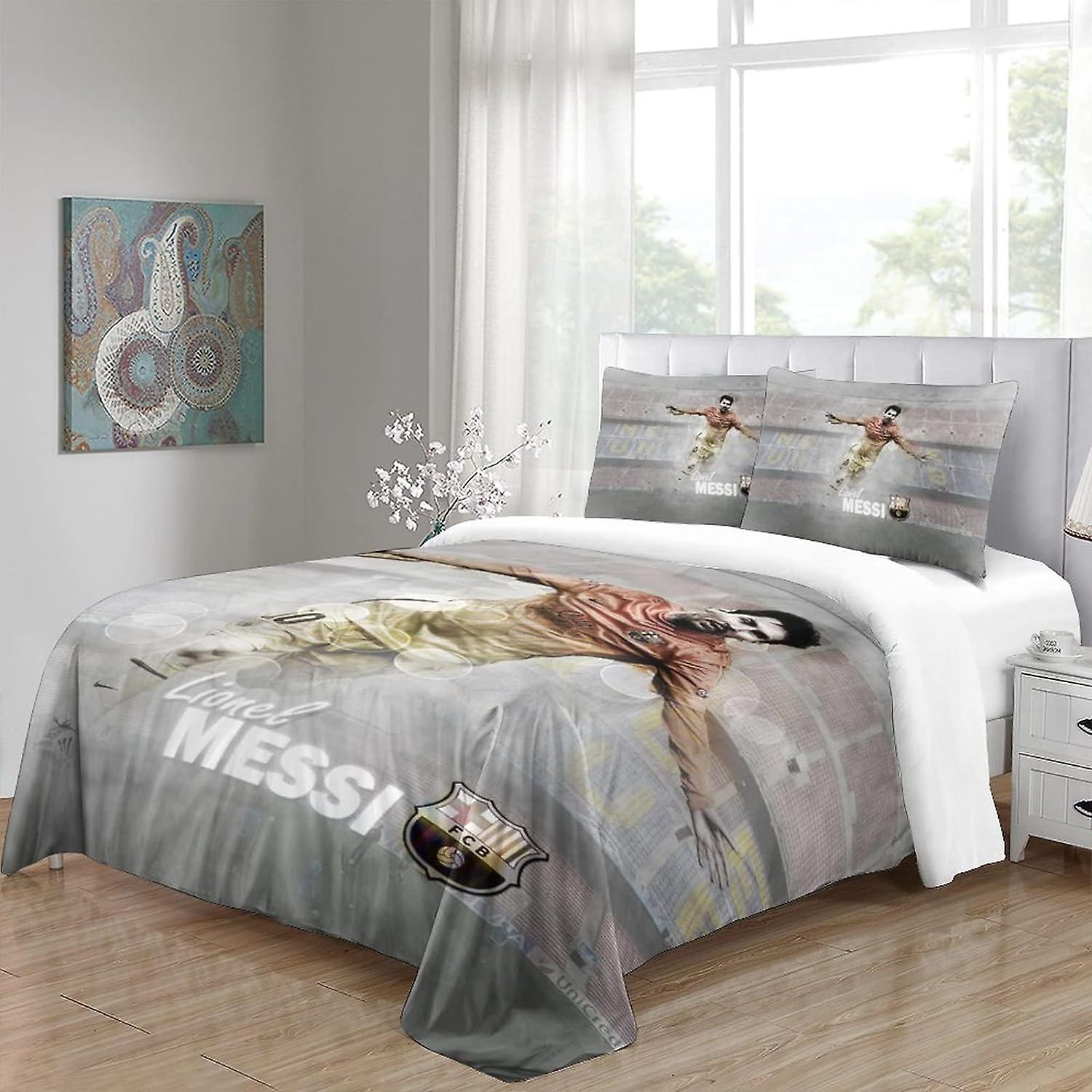 Messi Bed Linen Set Double for Girls Boys Children 3D Football ...