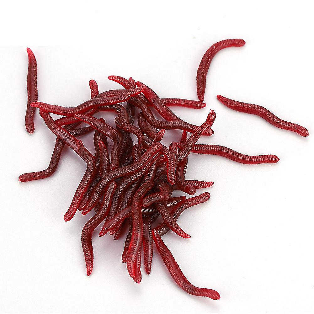 4cm Soft Fishing Lures Artificial Insects Earthworm Bloodworm Bait Sea ...