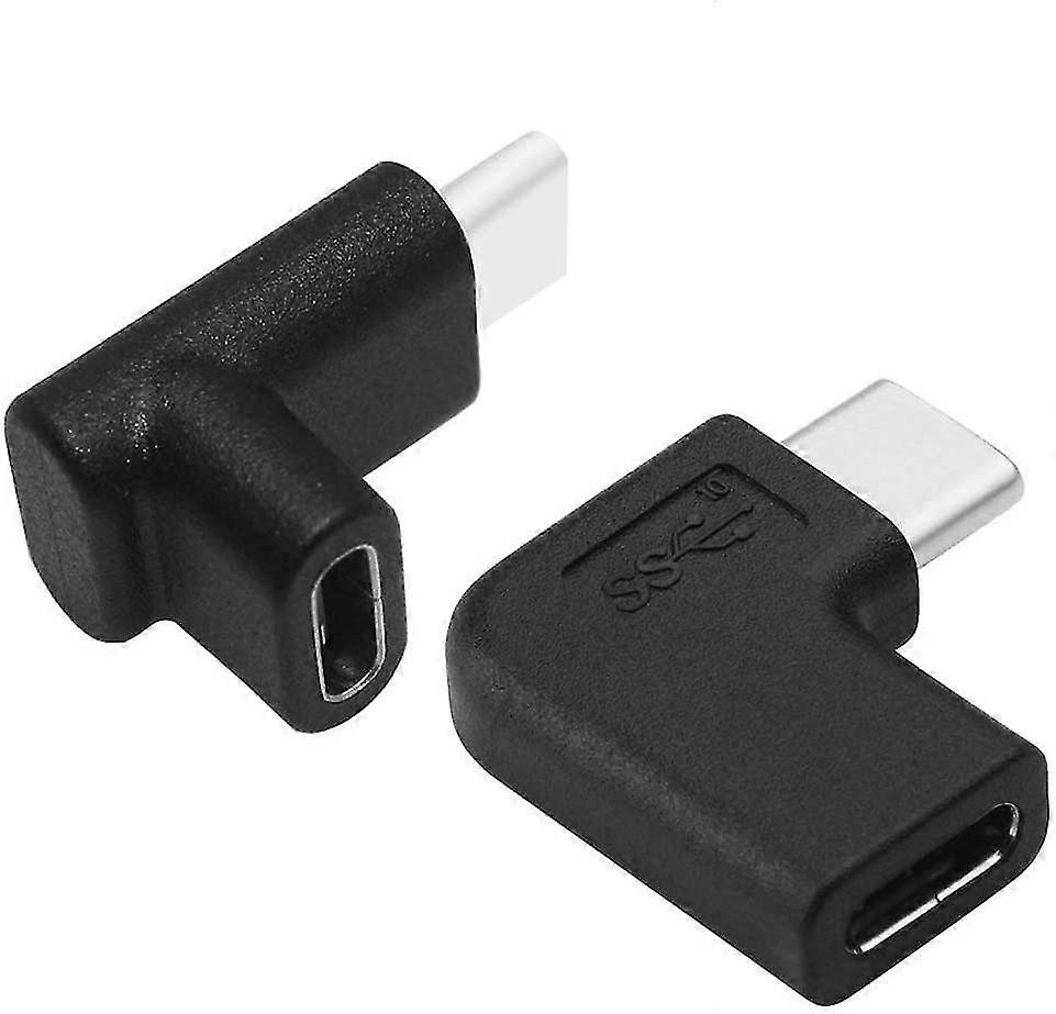 Usb C Angle Adapter [2 Pack] Usb C Type C Adapter 90 Degree Male To ...