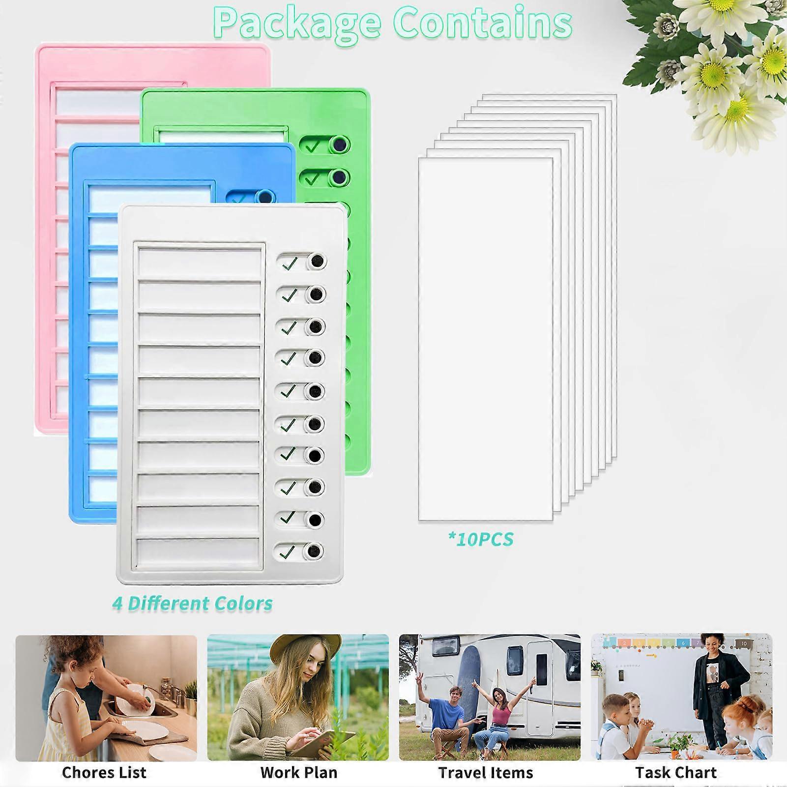 2/4Pcs Note Message Checklist Kids Chore Chart To Do List Board ...