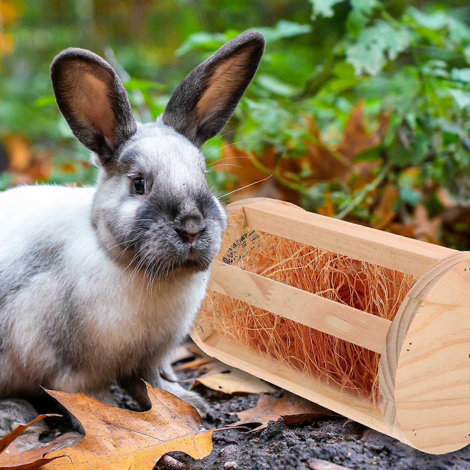 Wooden Hay Feeder Rabbit Hay Rack Pet Cage Hay Dispenser Guinea Pigs ...
