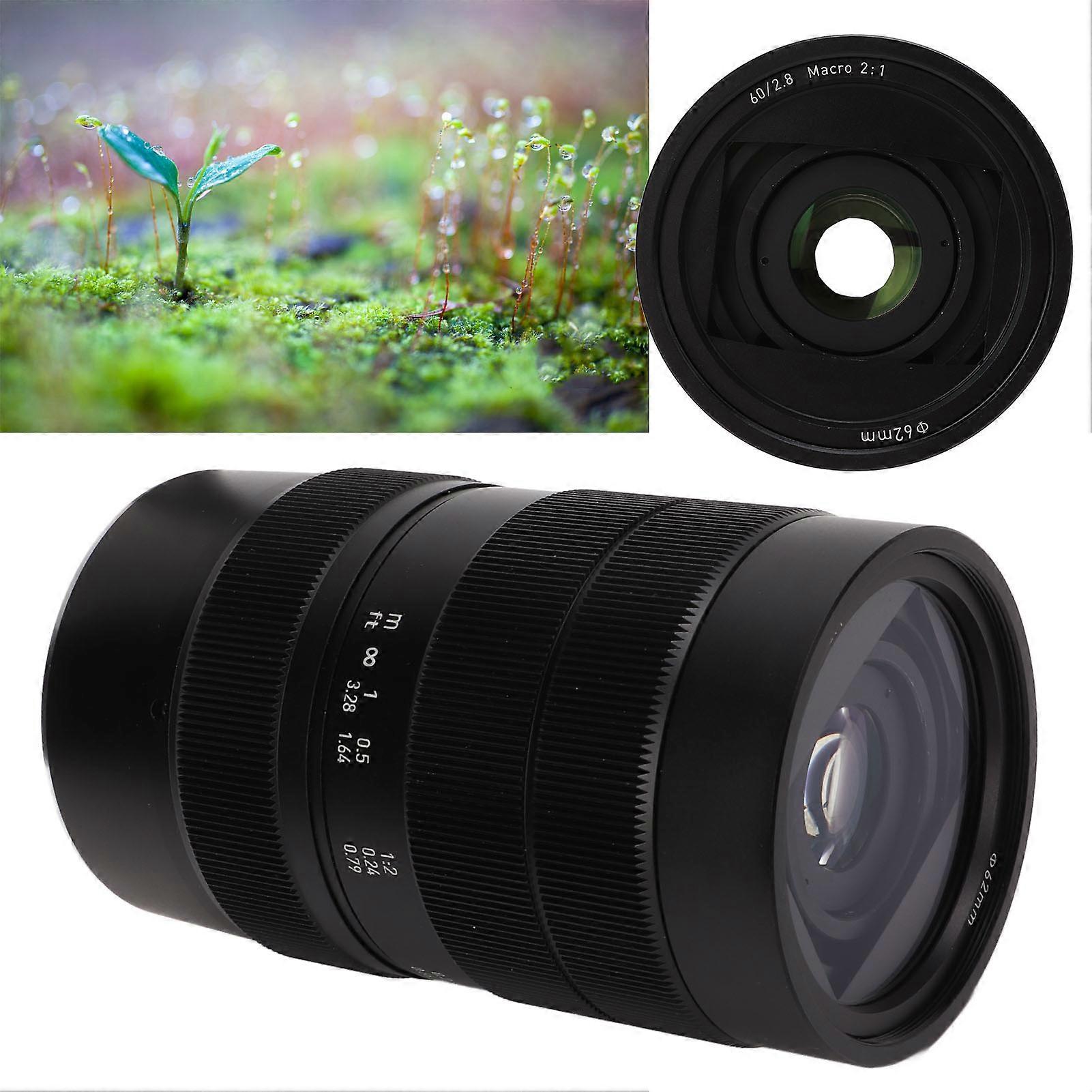60mm F2.8 Macro Camera Lens Double Magnification Manual Focus Camera ...