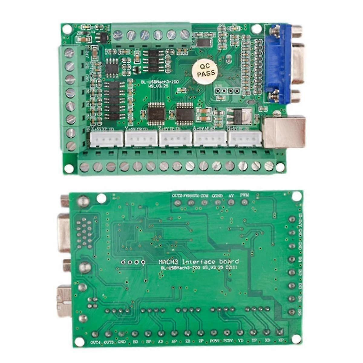 Mach3 V3.25 Usb 5 Axis Breakout Board Driver Motion Card Controller For ...