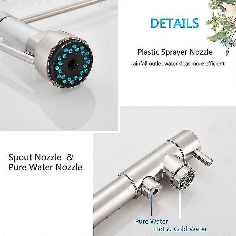 High qualityBrushed Nickel Kitchen Faucet Filter Purification Water ...