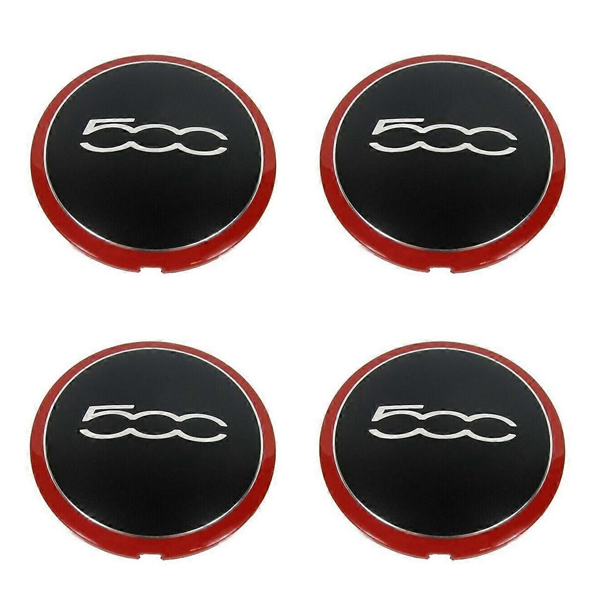 4Pcs 133mm Hubcap for Fiat 500 Wheel Centre Hub Caps Emblem Sticker ...