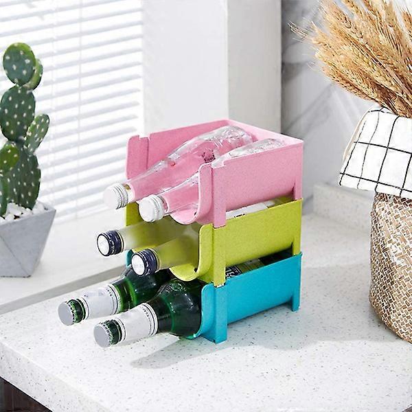 ZK-3 Pack Fridge Beverage Organizer Stackable Storage Rack, Fridge ...
