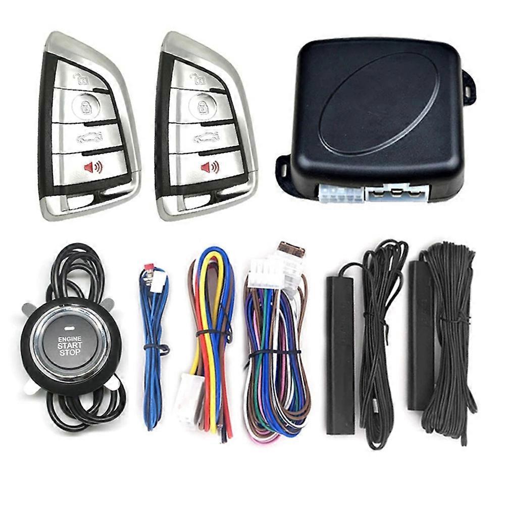 Car Engine One-Key Start-Stop Button System PKE Keyless Entry System ...