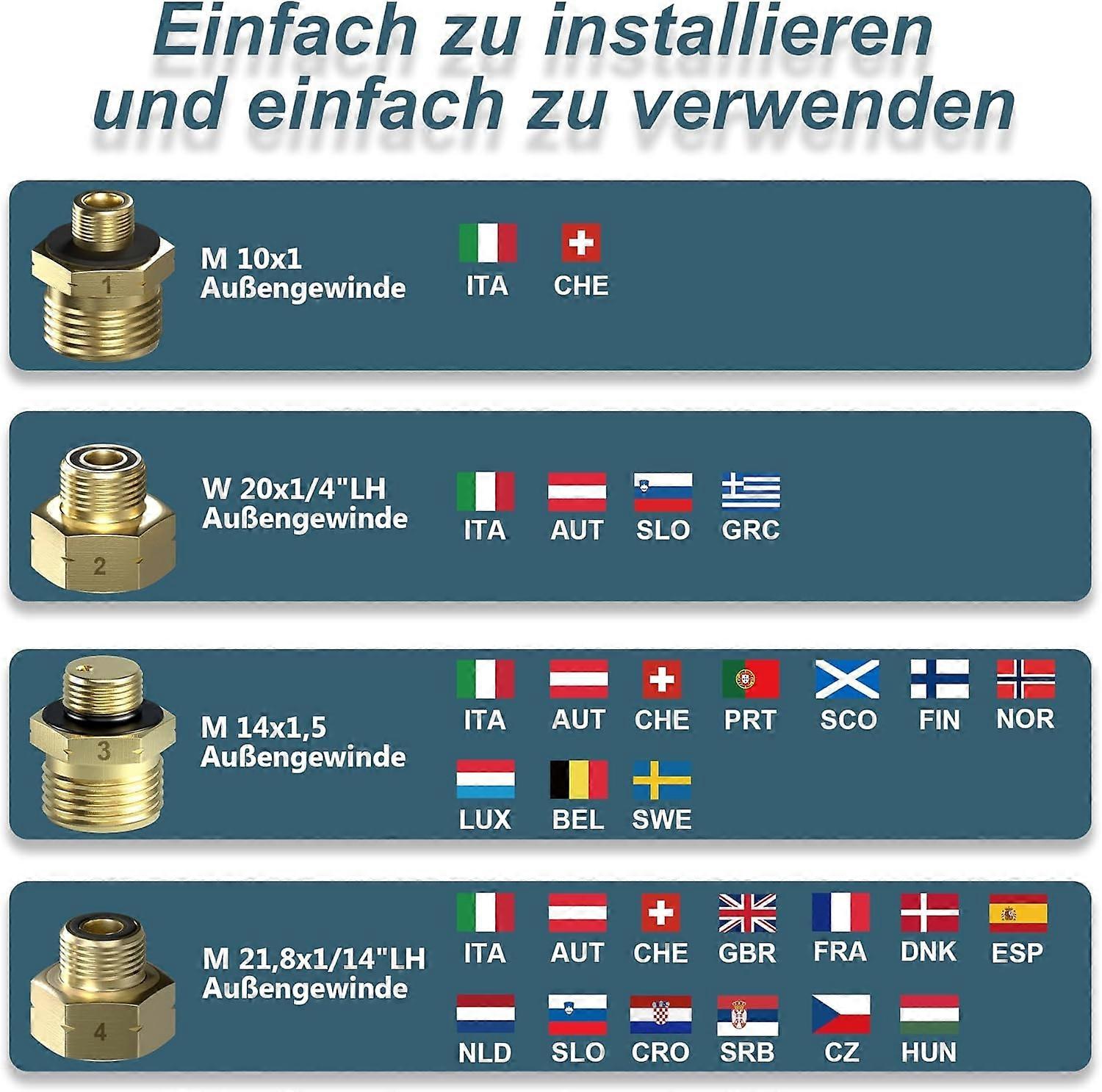 Gas Cartridge Adapter Gas Bottles Adapter for Filling German Gas ...