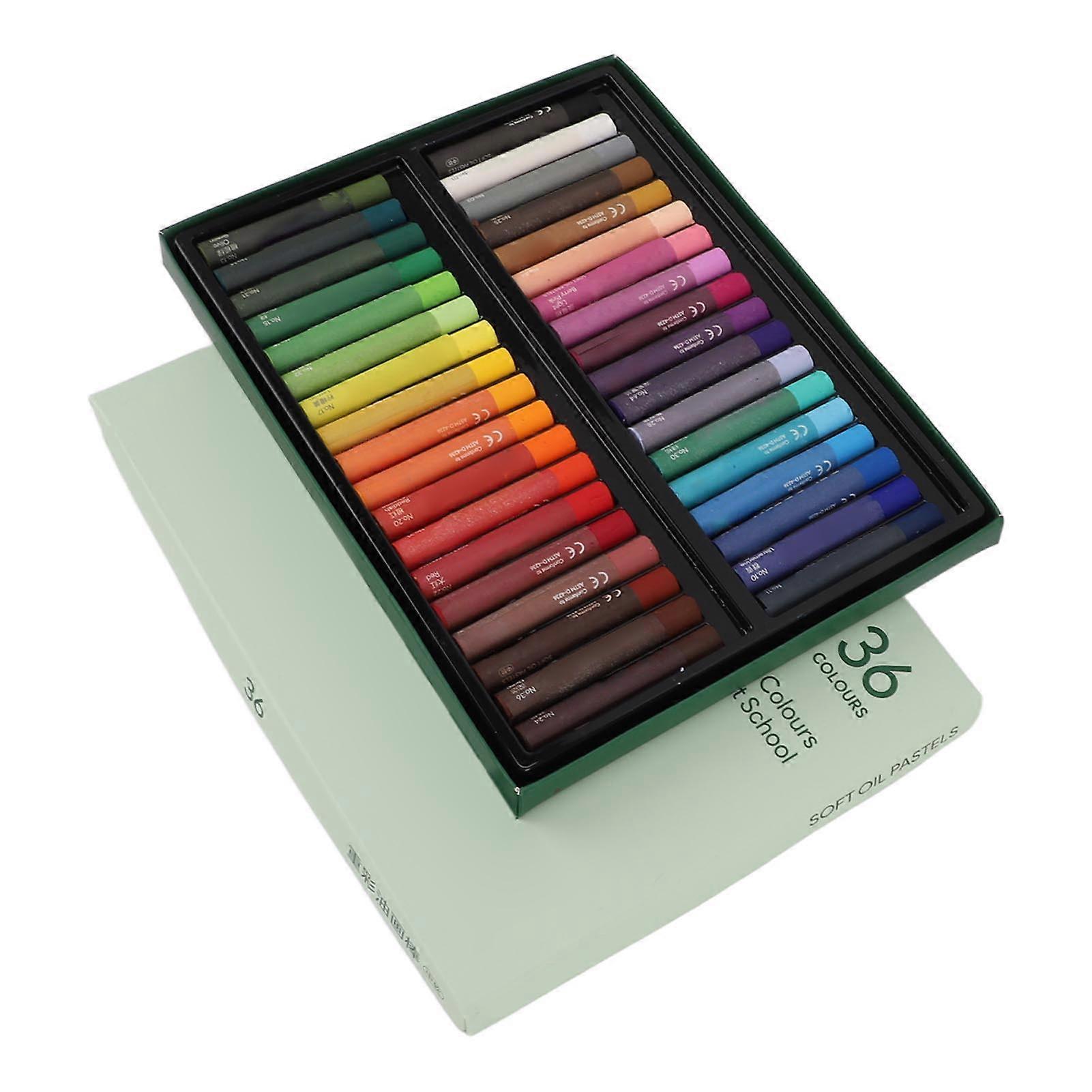 Oil Pastels Safe Medium Soft Texture Vibrant Colors Box Packed Odourless Oil Crayons for ...