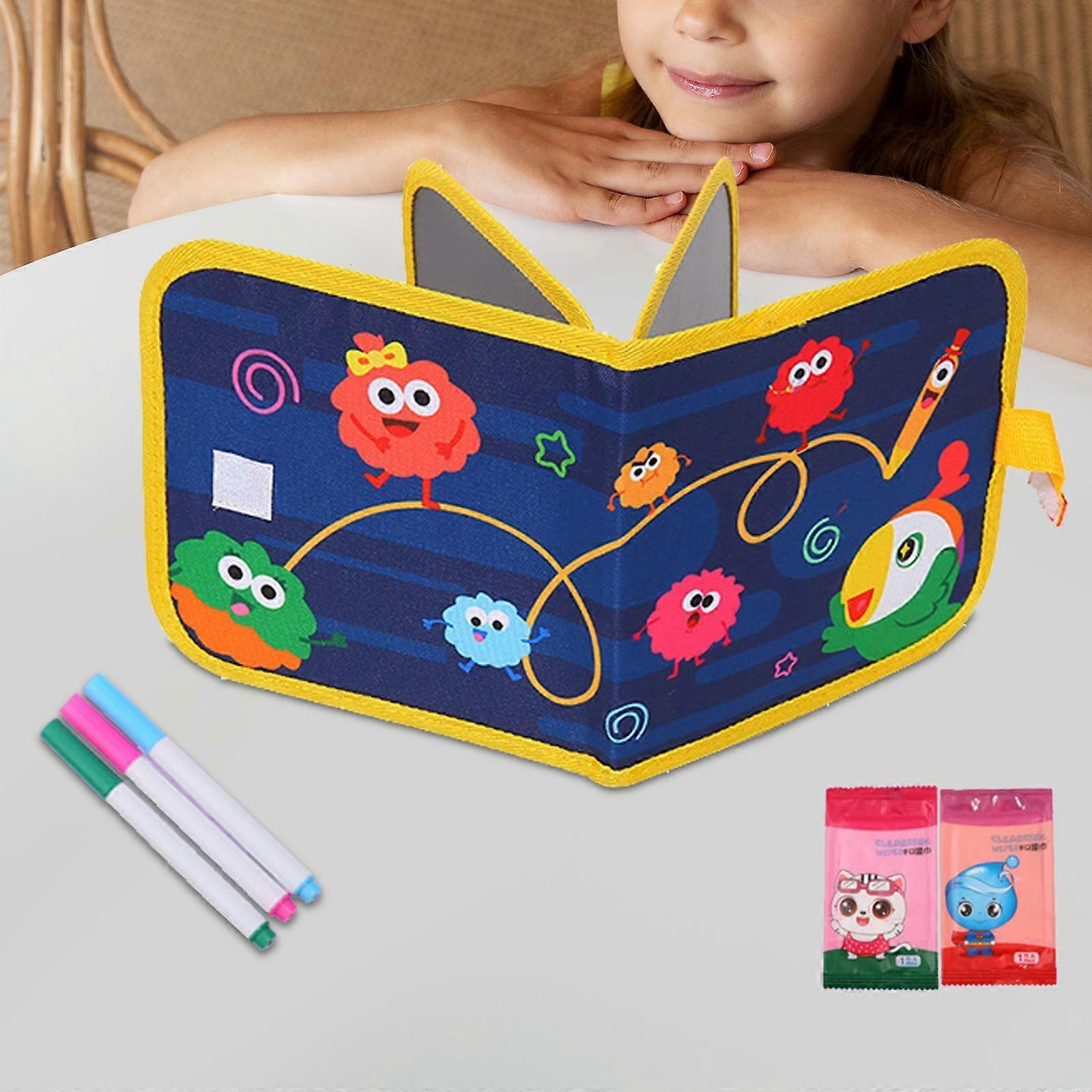Erasable Doodle Book Set, Reusable Drawing Book, Waterproof Kids ...
