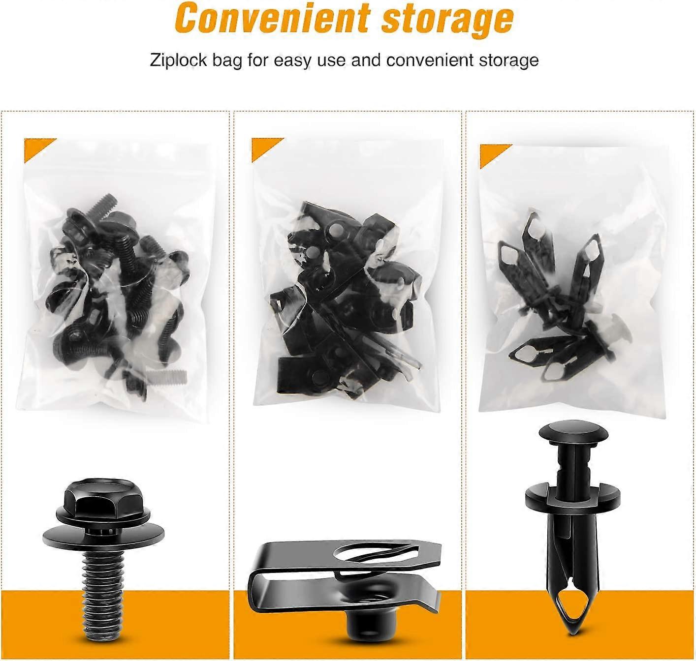 GRC-70 35PCS Engine Under Cover Splash Shield Guard Body Bolts Bumper ...