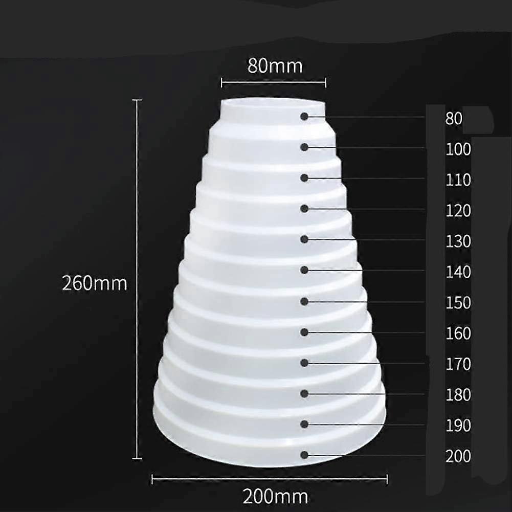 Universal reducer for ventilation systems, diameter 80/200 mm, PVC ...