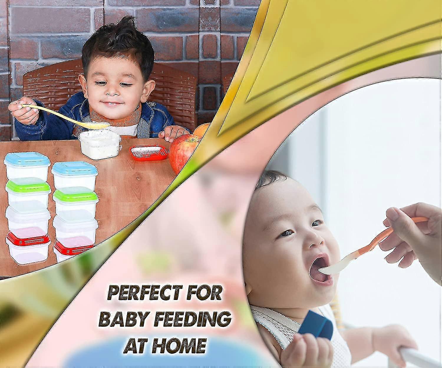 (pack Of 16 Mini) Small Baby Food Storage Box, Clear Plastic Storage ...