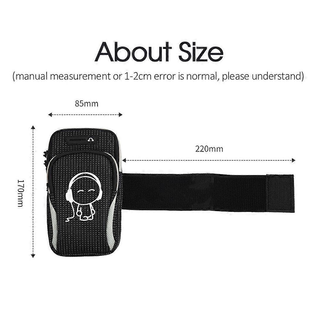 Universal 6.5inch Waterproof Sport Armband Bag Luminous for Outdoor Gym ...