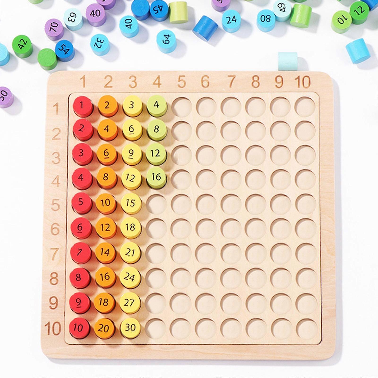 Children's Colourful 99 Table Early Education Educational Toys Nine ...