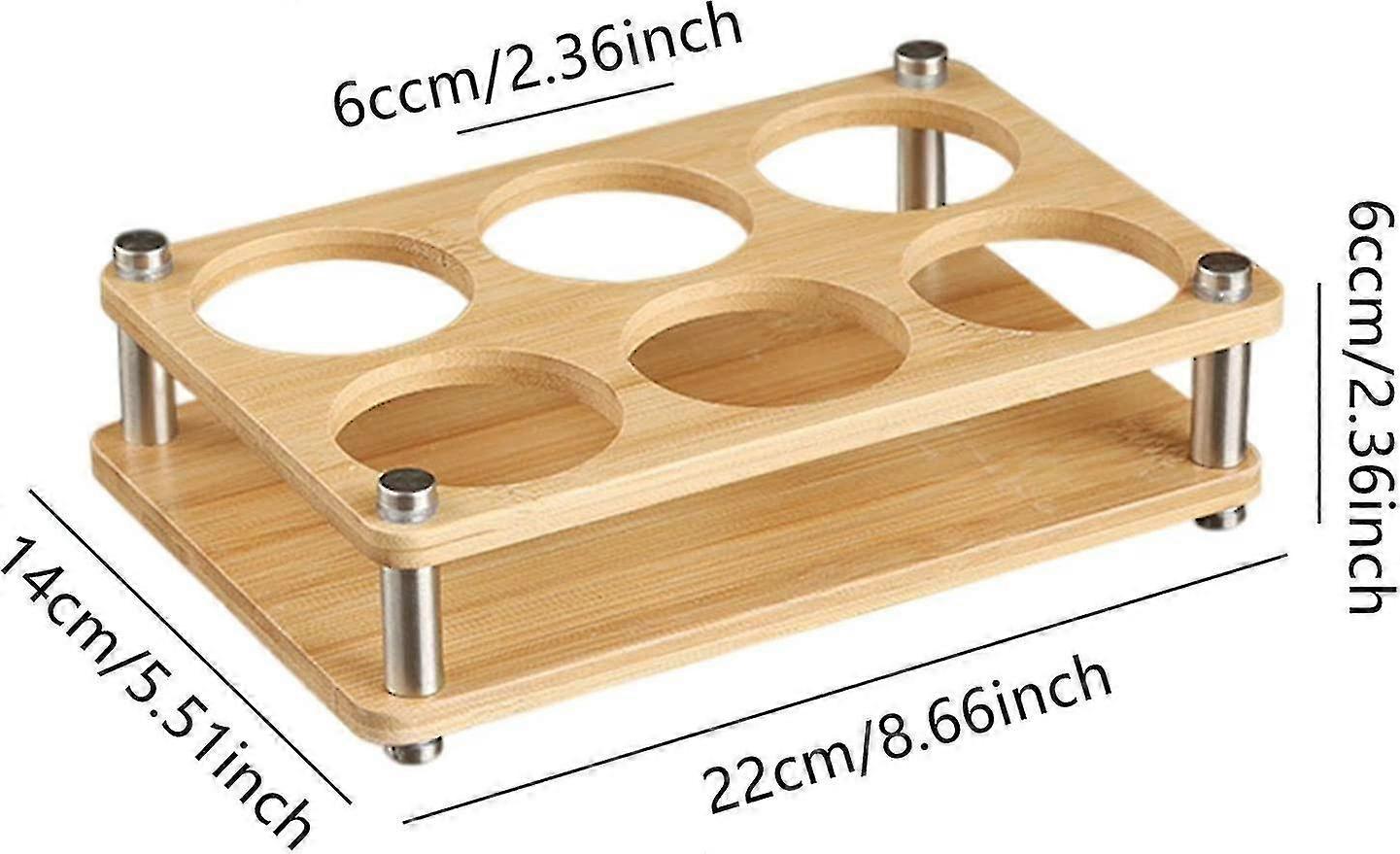 Shot Glasses Holder Tray, Bamboo Wood Shot Glass Tray, 6 Shot Glass ...