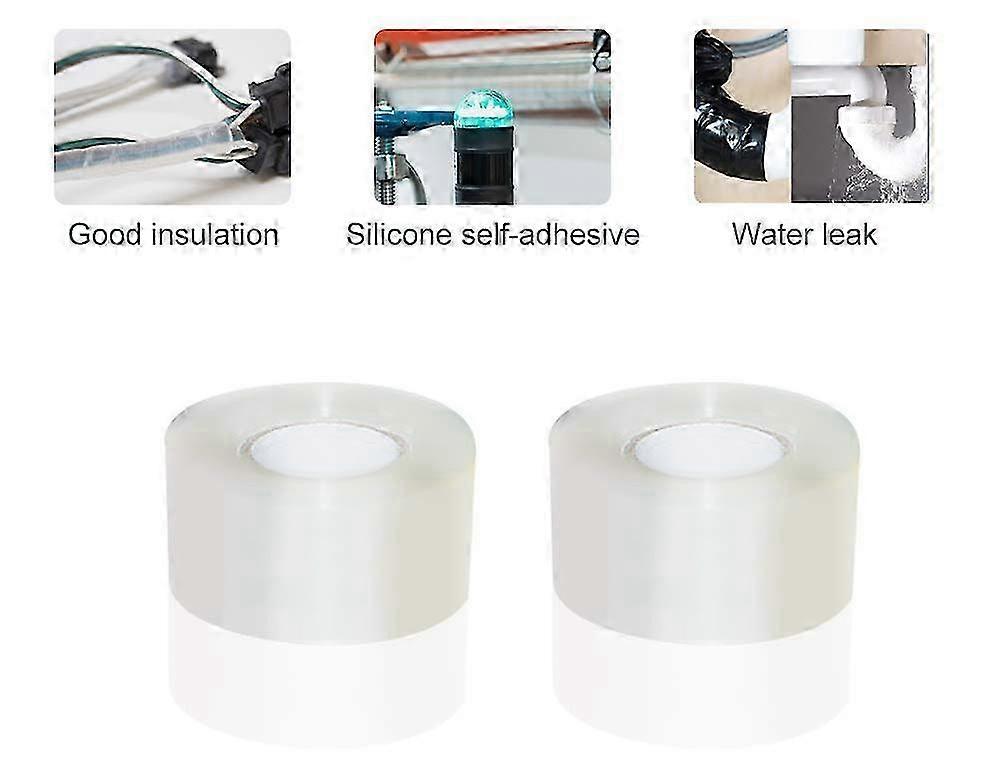 Sealing Insulation Tape, 2 Rolls Silicone Tape Waterproof Repair Wrap ...