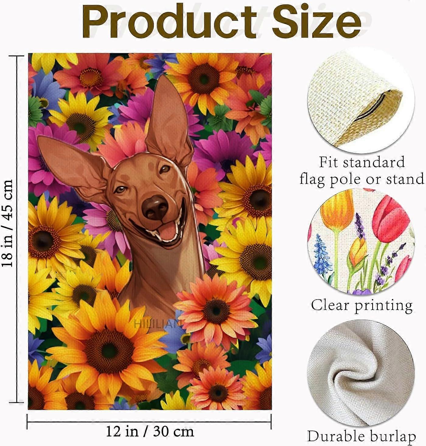Sunflower Pharaoh-Hound Garden Flag Summer Spring Garden Flags for ...
