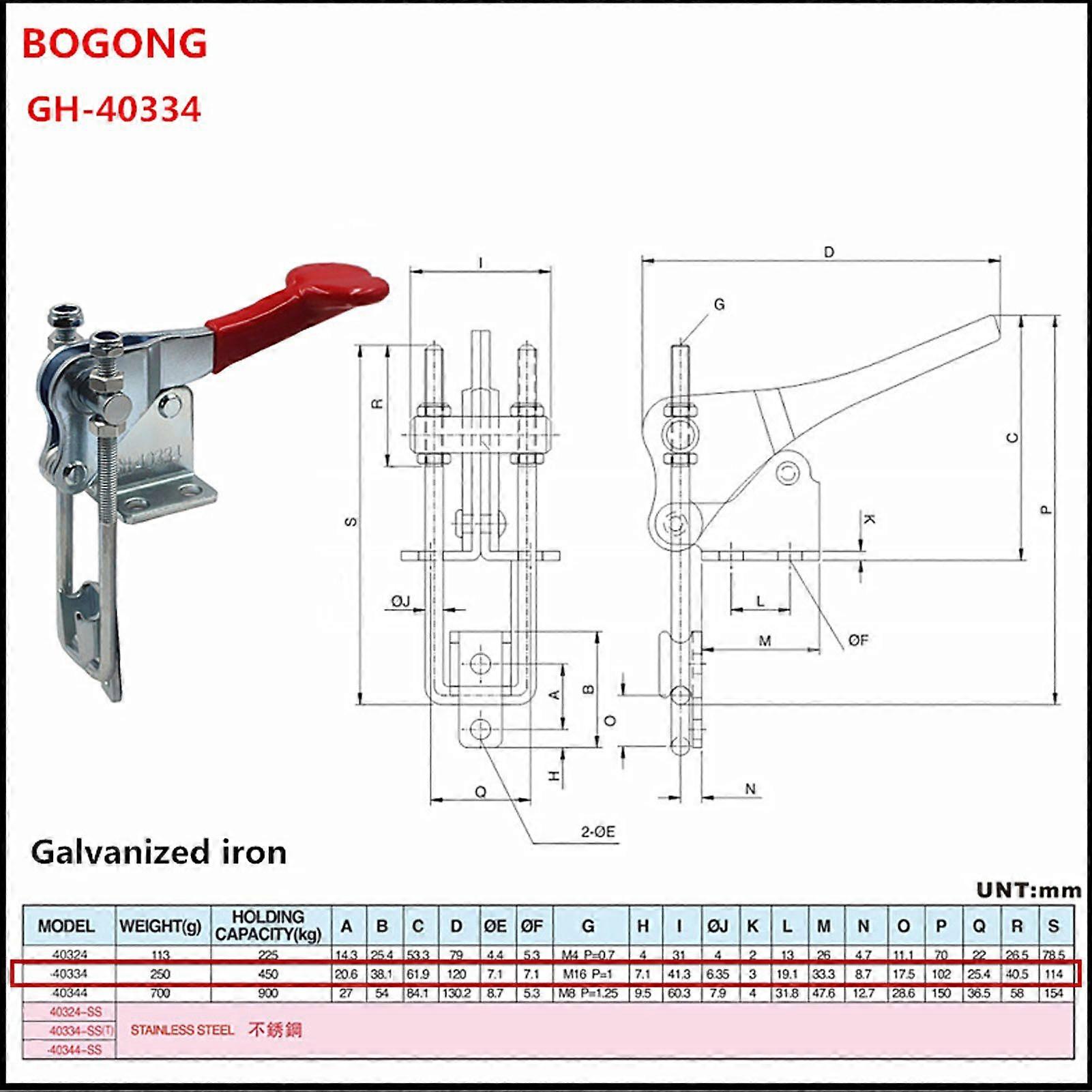 Heavy Duty Toggle Clamp Latch Pull Latch Clamps 90 Degree Adjustable ...