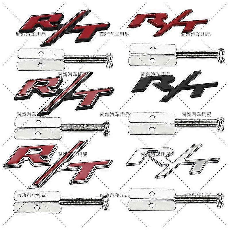 Metal R/t Rt Logo Emblem Badge Car Front Grille Stickers For Dodge ...