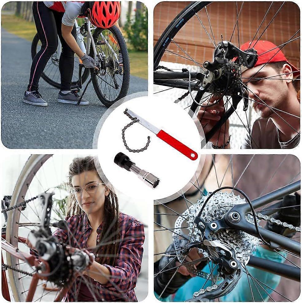 Bike Cassette Removal Tools,Bike Chain Whip Tool Kit,Bike Crank ...