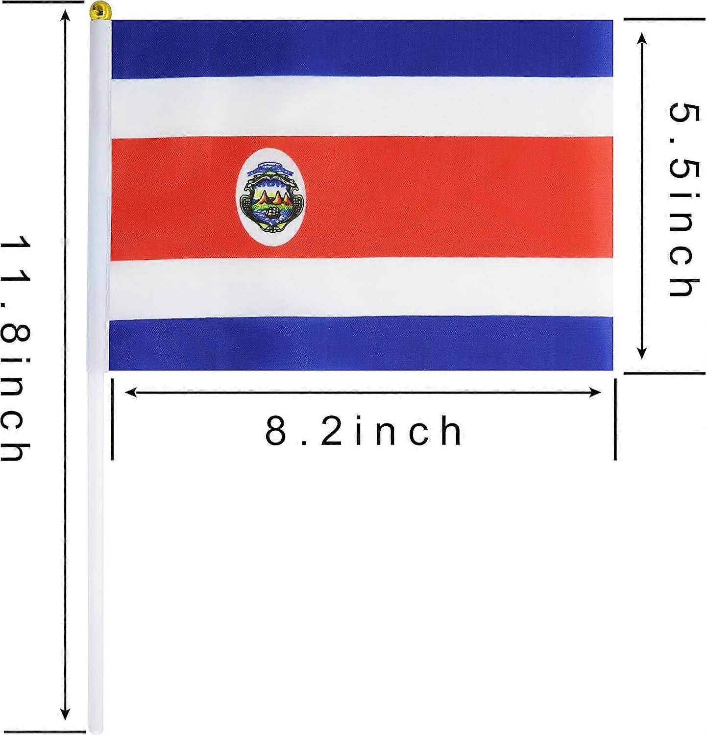 50 Pack Handheld kleine Mini-Flagge Costa Rica Flagge Stick Flagge ...