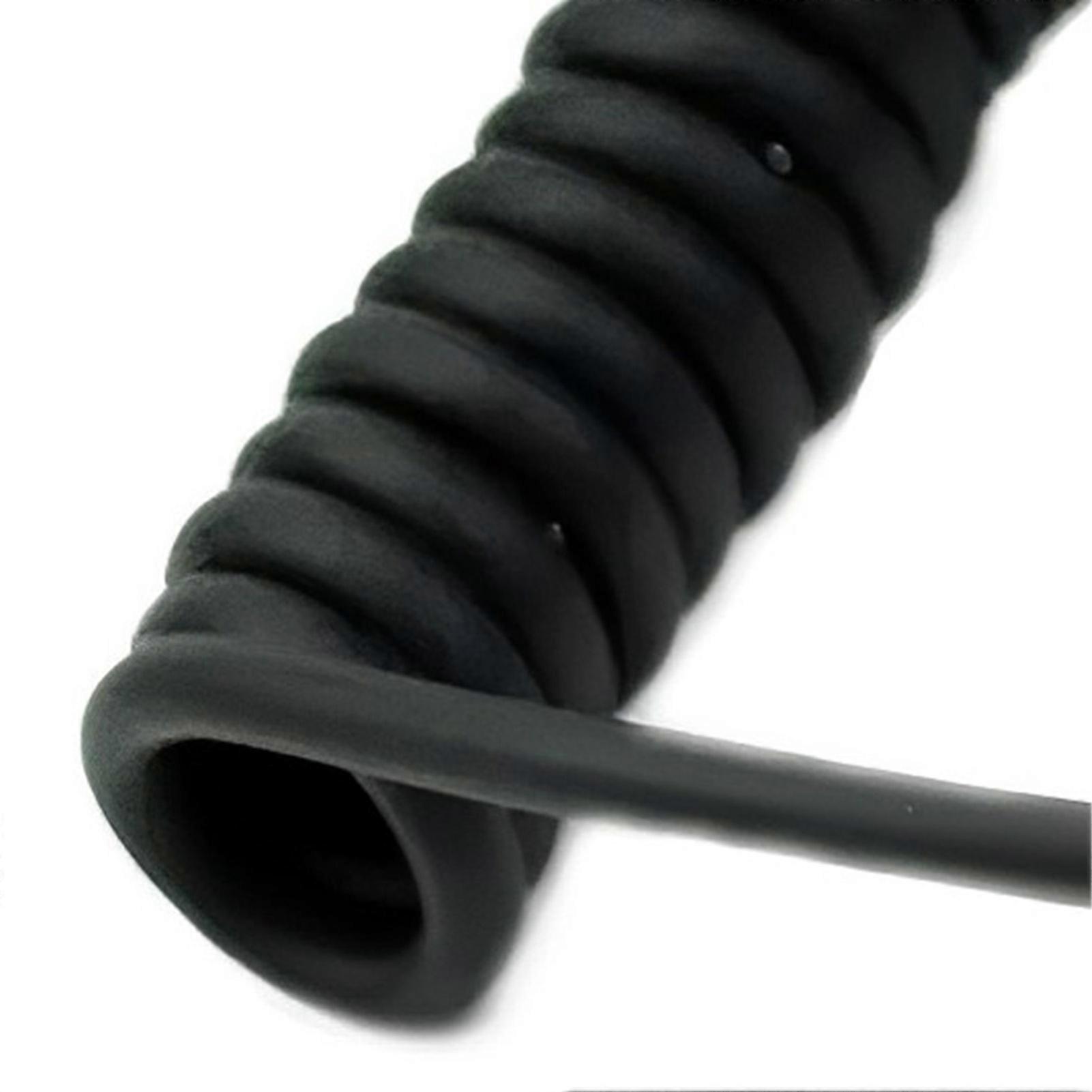 Mini USB Coiled Cable Male to Left Angle USB A Male Sync & Charging ...