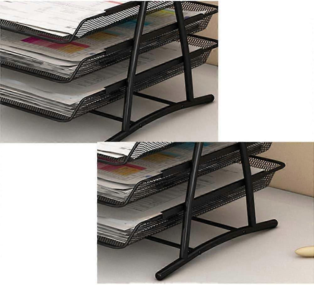 Letter Sorting Stand with Letter Trays and File Rack, Wire Mesh Office ...