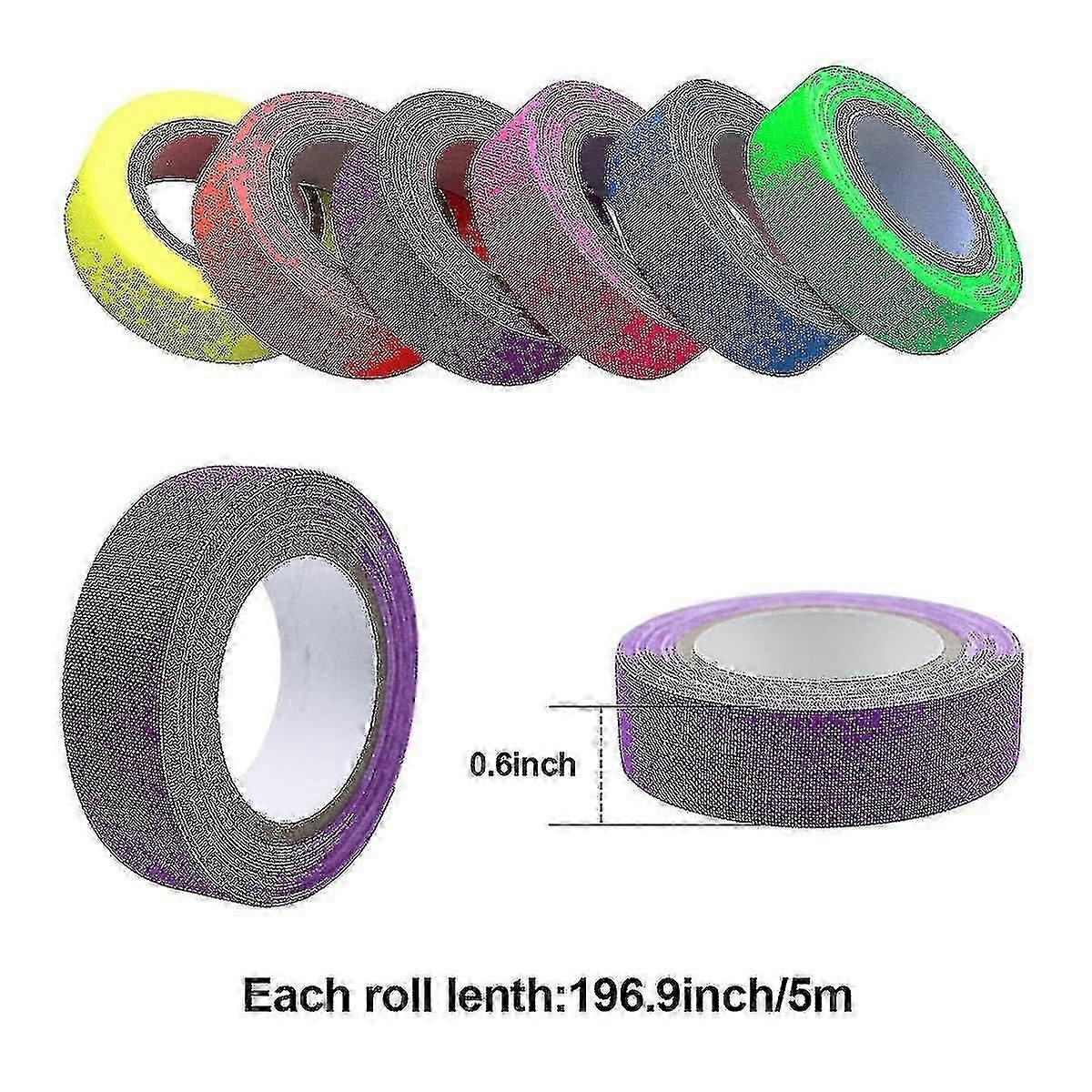 6 Rolls Fluorescent Cloth Tape, Luminous Neon Gaffer Tapes, Self ...