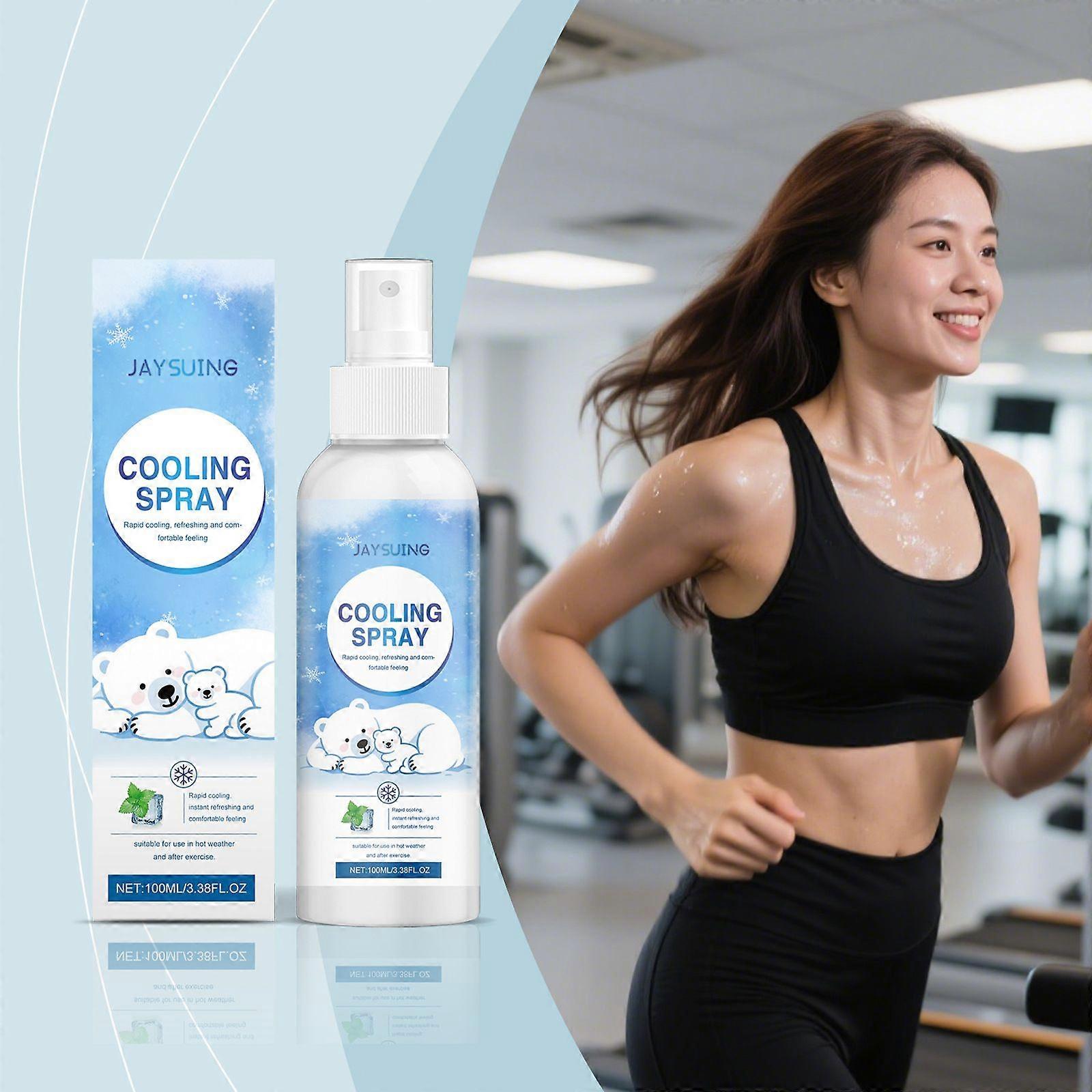 Cooling Spray, Clothing Cooling Spray Body Mist, 100ml Non-Greasy ...