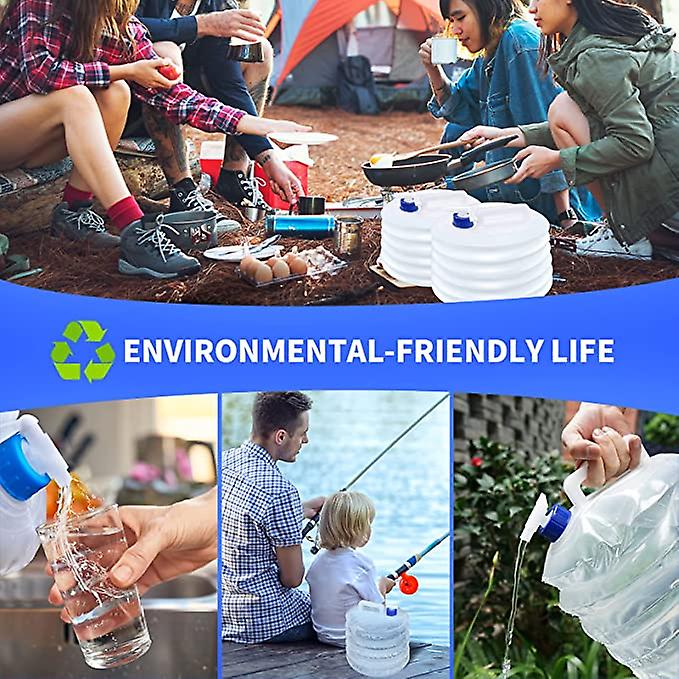 Collapsible Water Container 10l, Camping Water Containers With Tap,portable & Folding Water ...