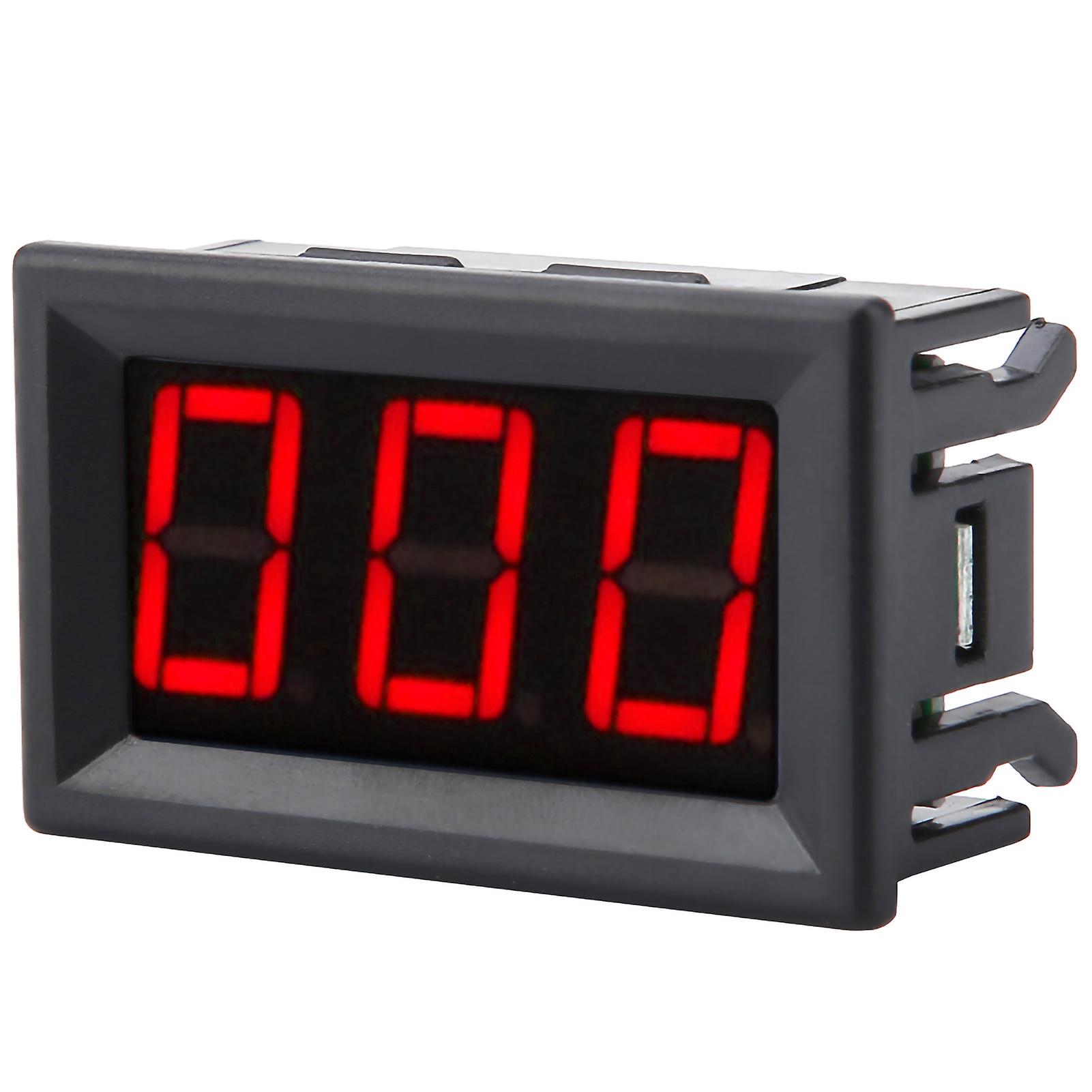 3 Digits LED Digital Ammeter Ampere Meter Current Meter Panel Micro Adjustment DC0-1A (Red ...