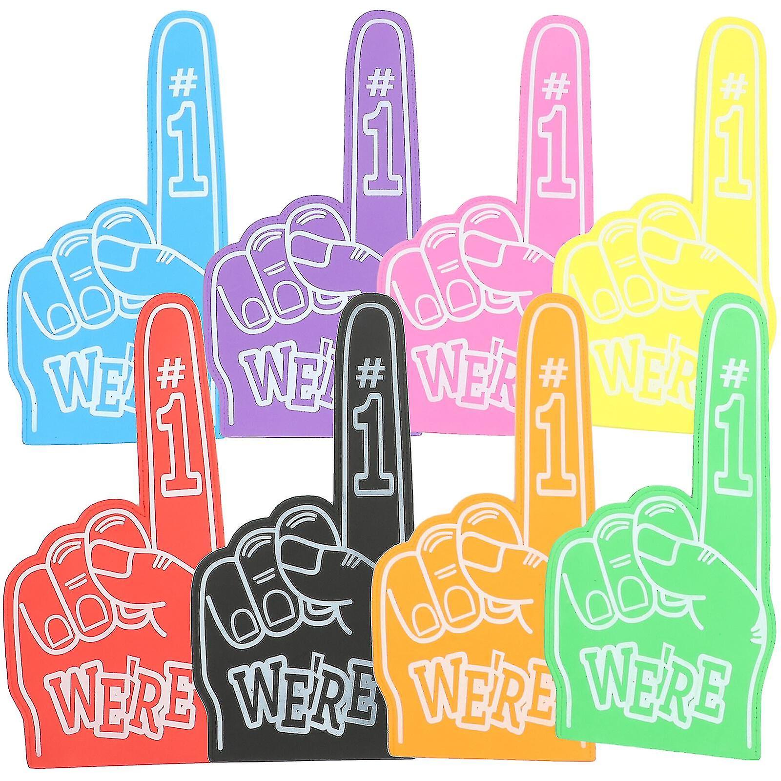 8pcs Giant Foam Finger Foam Hand Pompom Colorful Cheerleading Foam Hand ...