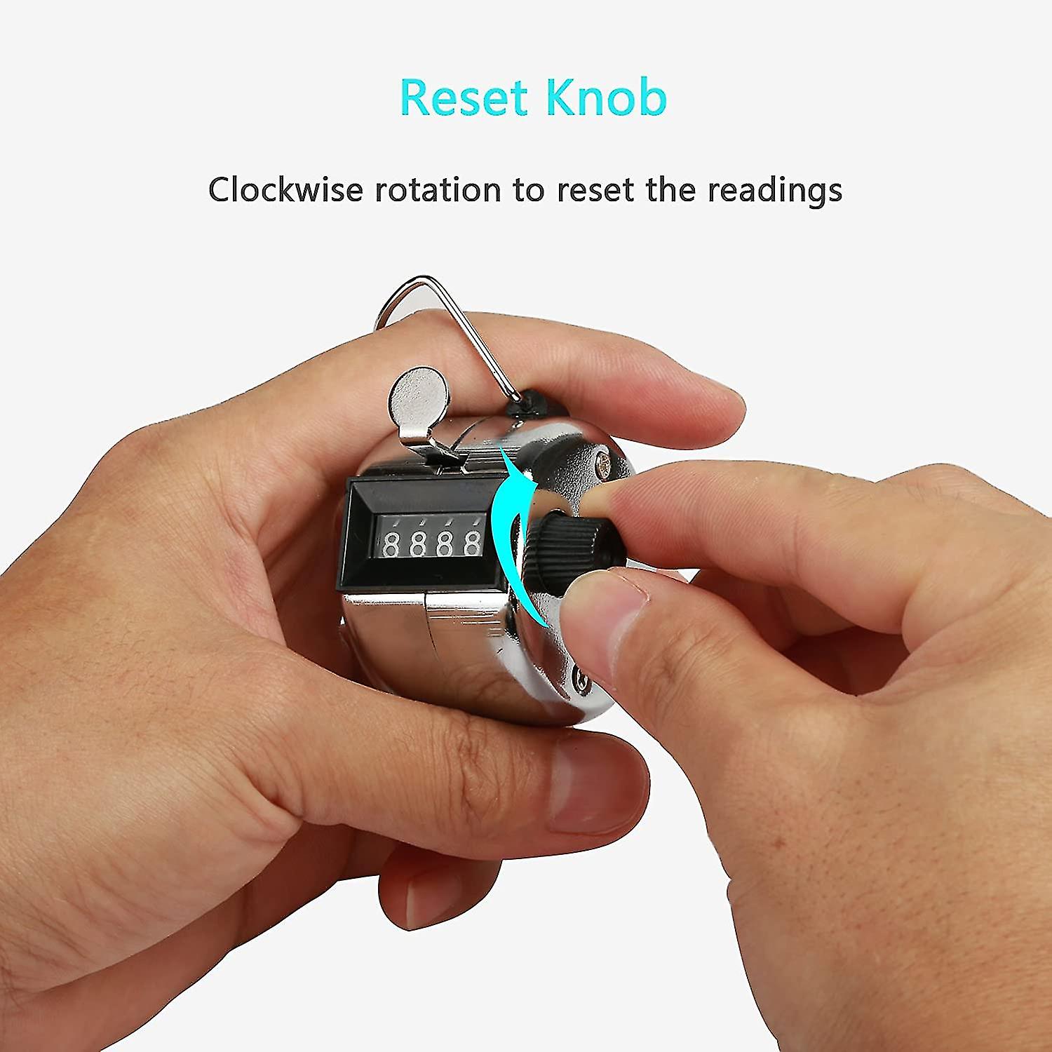 Hand Tally Counters Display Metal Mechanical Clicker Lap Counter With ...