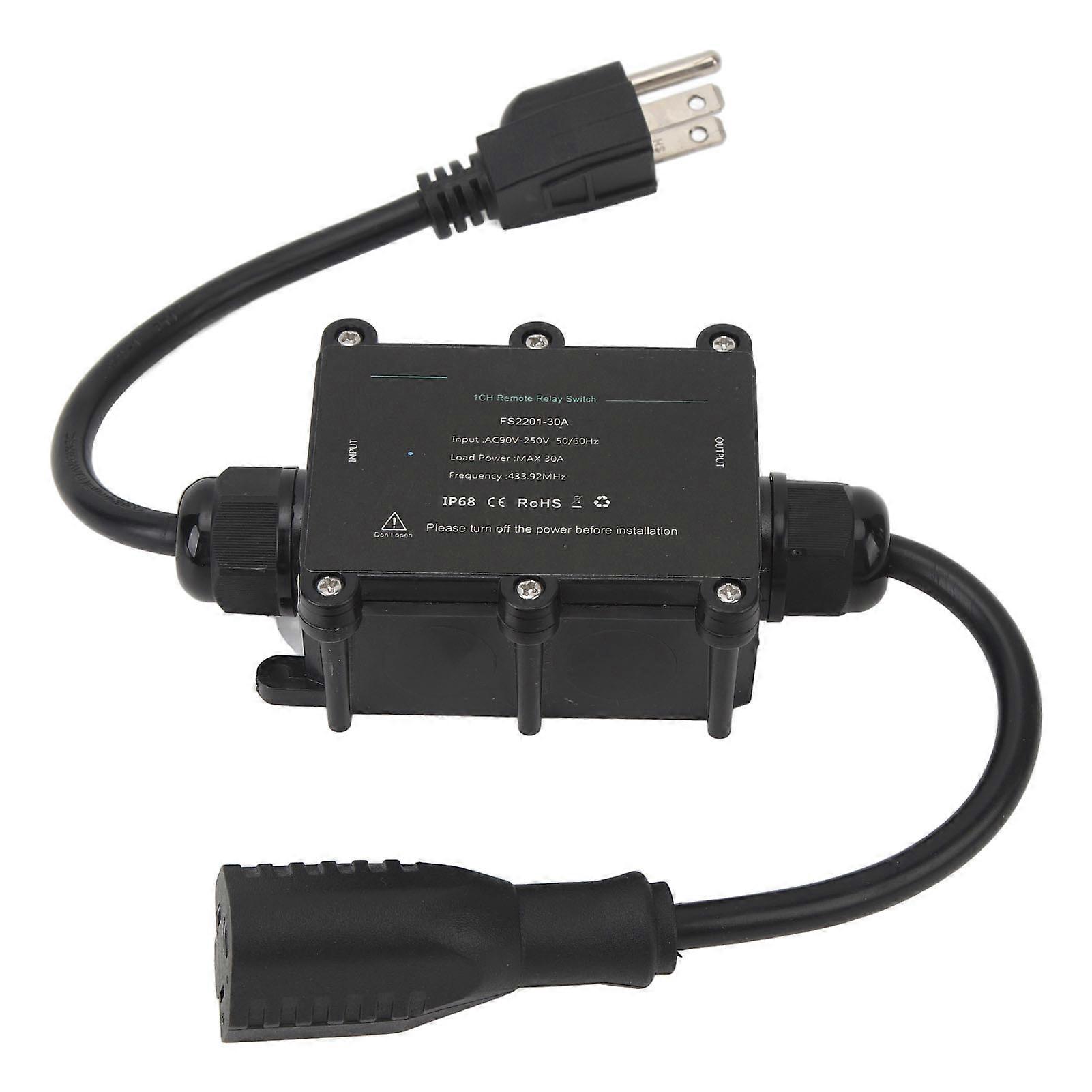 Waterproof Remote Control Power Switch with 30A Remote Relay Receiver ...